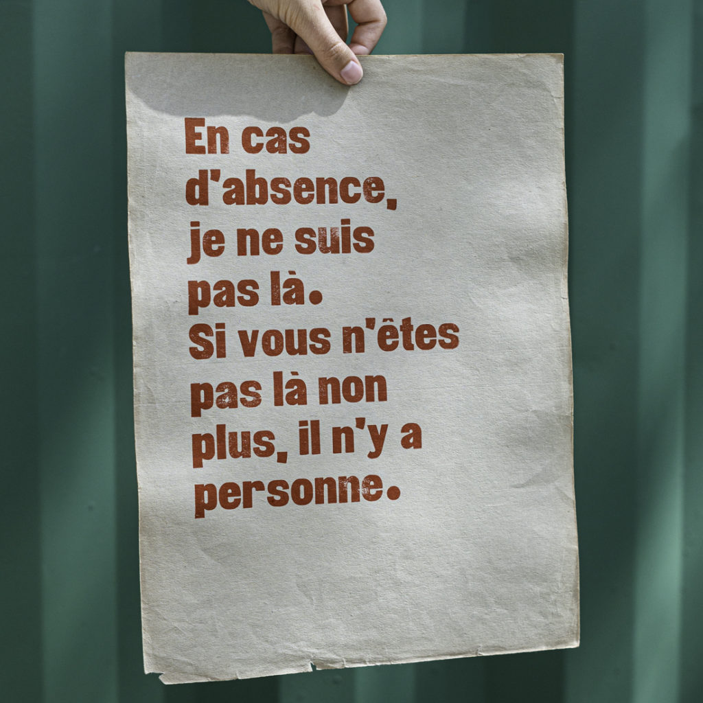 En cas d'absence •• Trash récup' - Super Marché noir